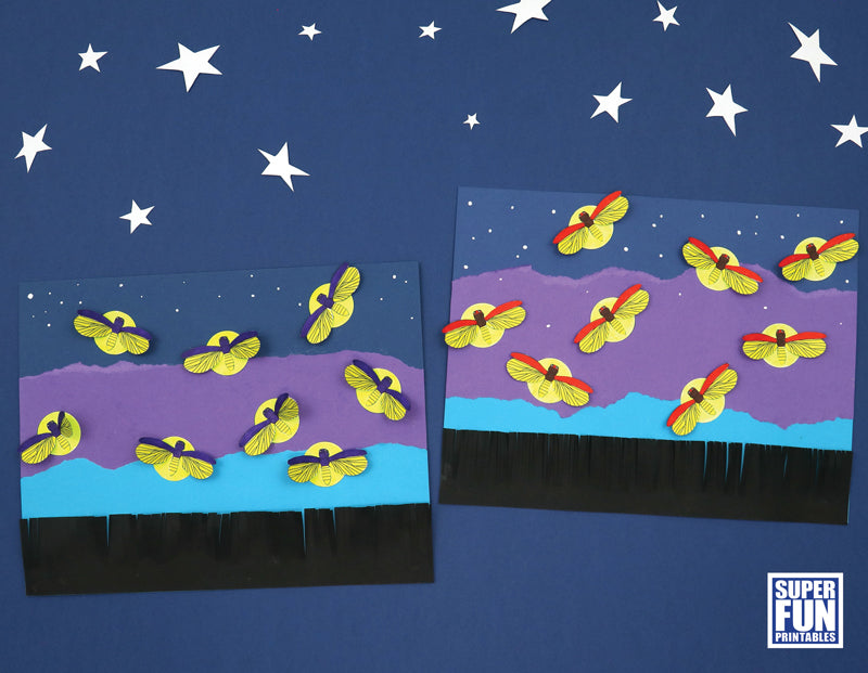 Twilight Firefly Torn Paper Collage – Super Fun Printables Twilight Firefly Torn Paper Collage – Super Fun Printables