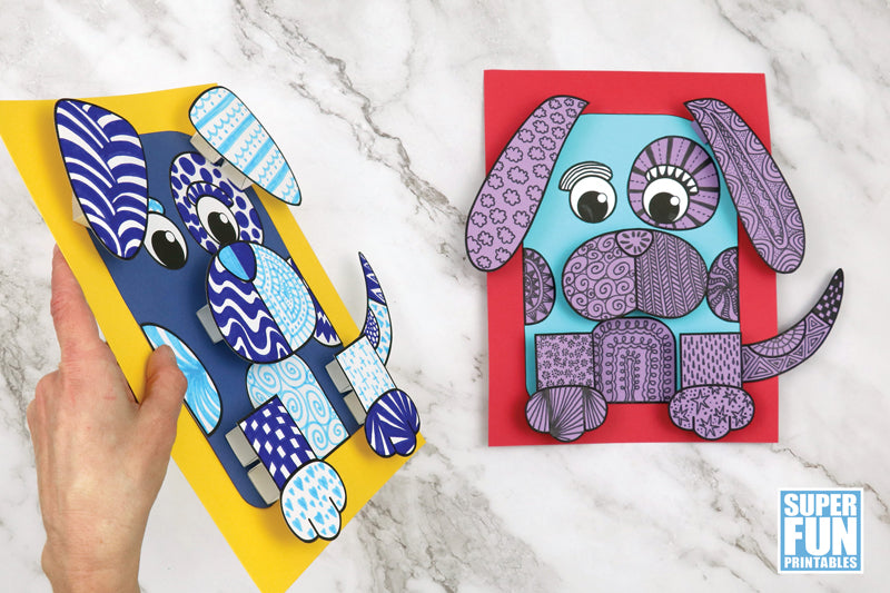 3D Pattern Dog Art – Super Fun Printables
