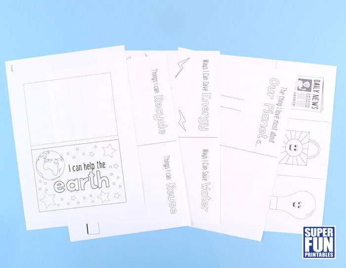 I can help the earth pop up book – Super Fun Printables